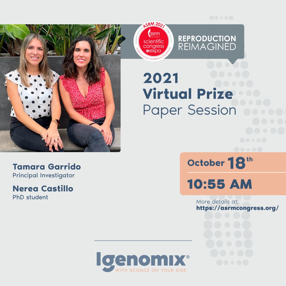 ASRM 2021 - Igenomix marca presença com várias aulas e pôster premiado